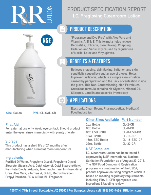 PSR_Gallon Cleanroom Lotion | R&R Lotion®