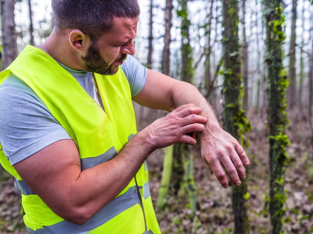 poison ivy worker scratching | R&R Lotion®